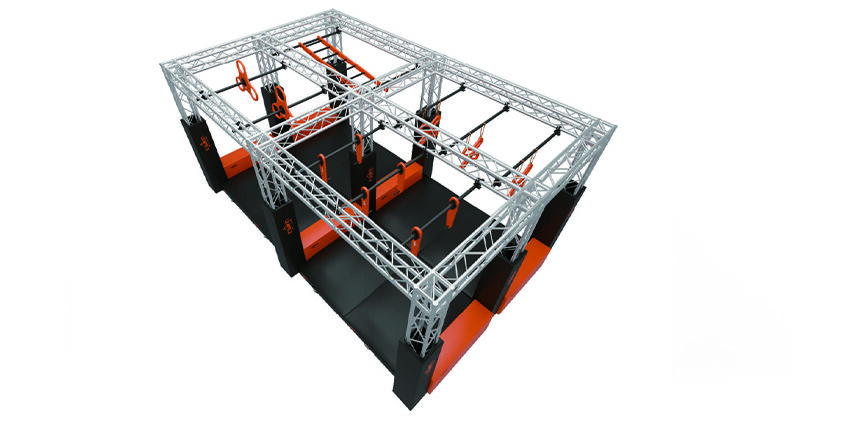 Obstacle Formula Medium Ground Level 3×3 American Adult and Children Ninja Warrior Obstacle ...
